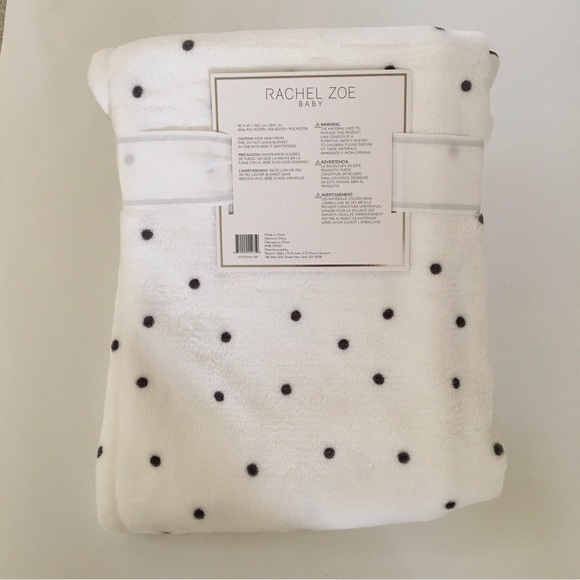 Rachel Zoe | Other | New Rachel Zoe Baby Blanket Soft Thick Plush Polka ...
